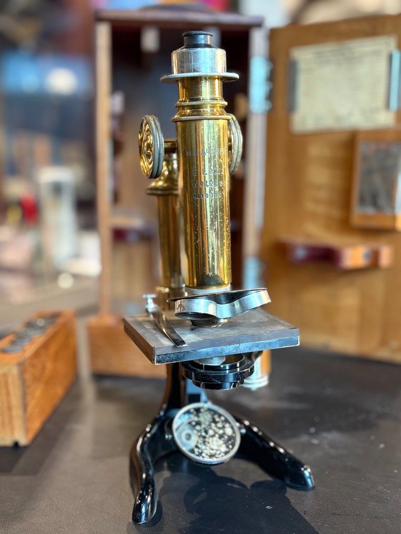Antique E. Leitz Microscope with Wooden Case, Hobbies & Toys ...