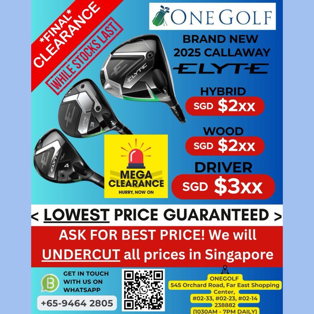 **CHEAP PRICE** NEW 2025 Callaway ELYTE, ELYTE X, ELYTE MaxFast Driver, Wood, Hybrid, Irons ...