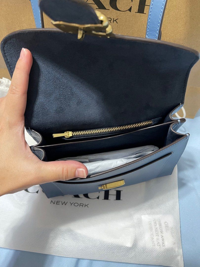 COACH Tabby Top Handle 20 Blue, Luxury, Bags & Wallets on Carousell