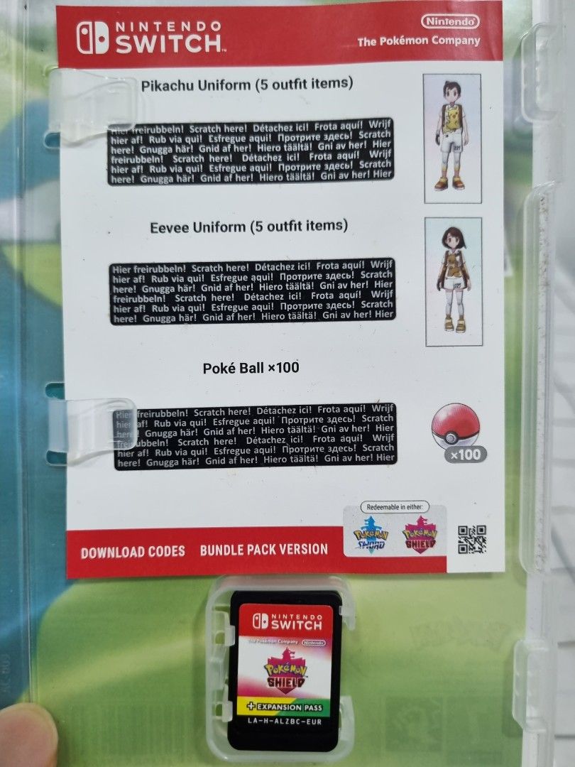 CODES UNUSED Pokemon Shield Expansion Pass Nintendo Switch, Video ...