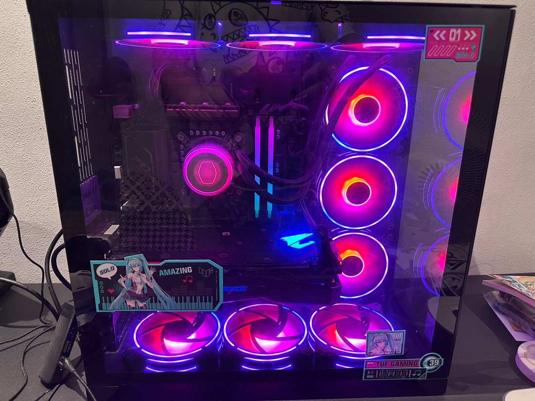 Full set Gaming PC i5-12400+2070Super go with keyboard and mic ...