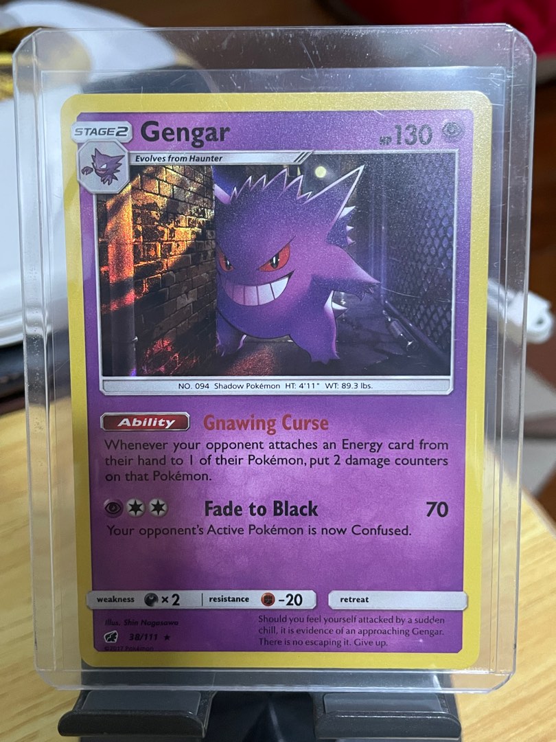 Gengar Holo Pokemon Card 38/111 Sun and Moon Crimson Invasion (please ...