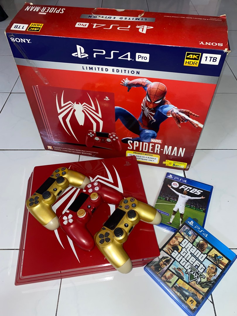 HARGA JACKPOT! Sony PS4 Pro Spider-Man Limited Edition, Video Gaming ...
