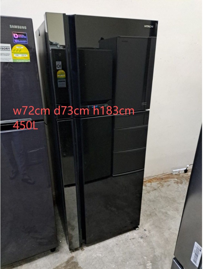Hitachi glass door Refrigerator Fridge 3ticks inverter 450L net ...