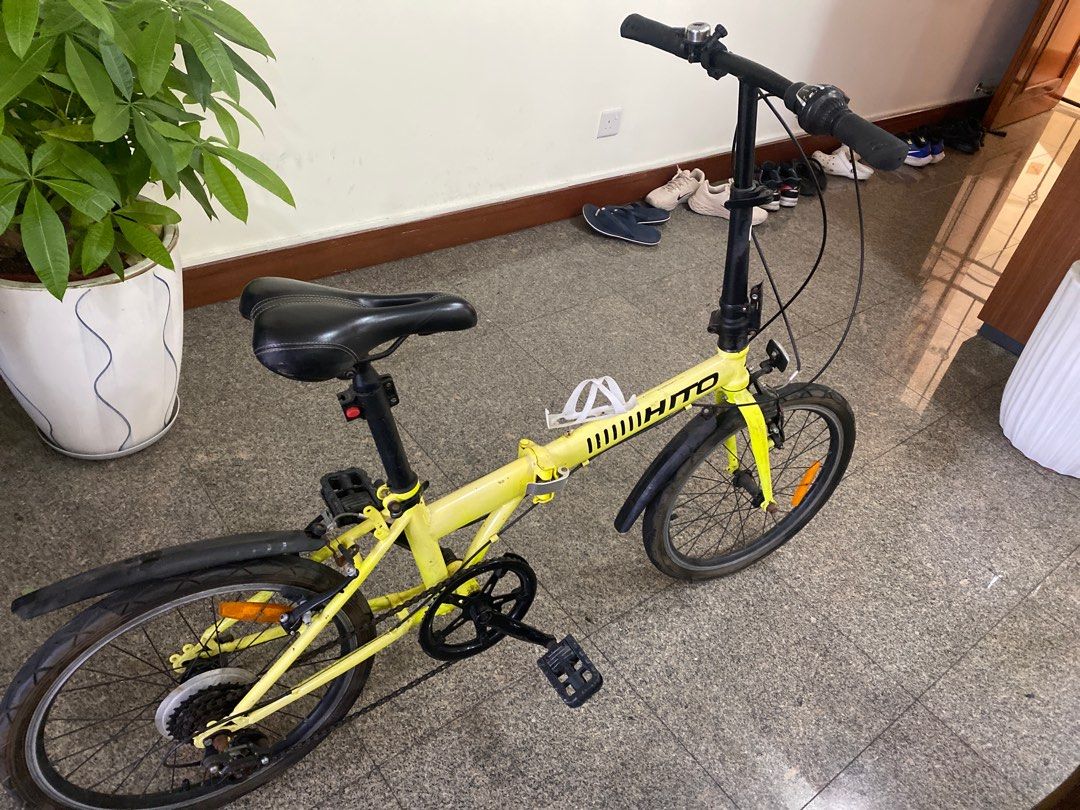 HITO Folding Bike - Yellow (open to bargain), Sports Equipment, Bicycles & Parts, Bicycles on ...