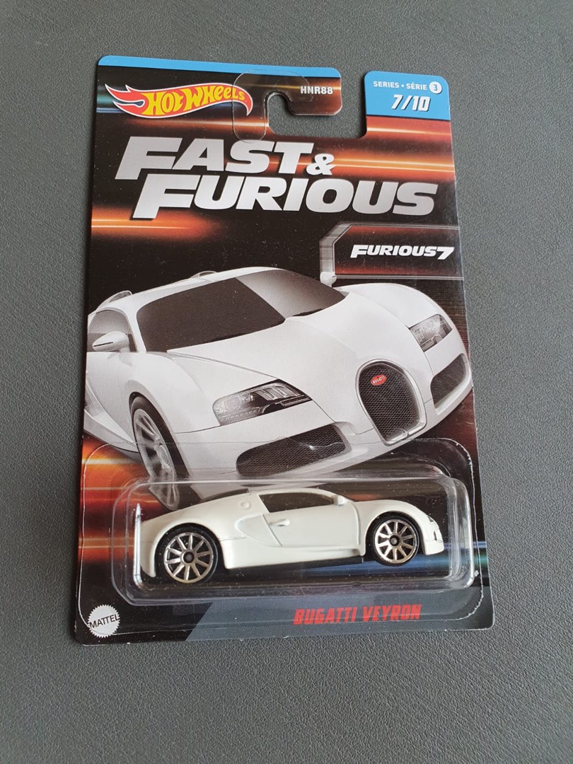 Hot Wheels bugatti veyron fast and furious fnf white exotics diecast 1/ ...