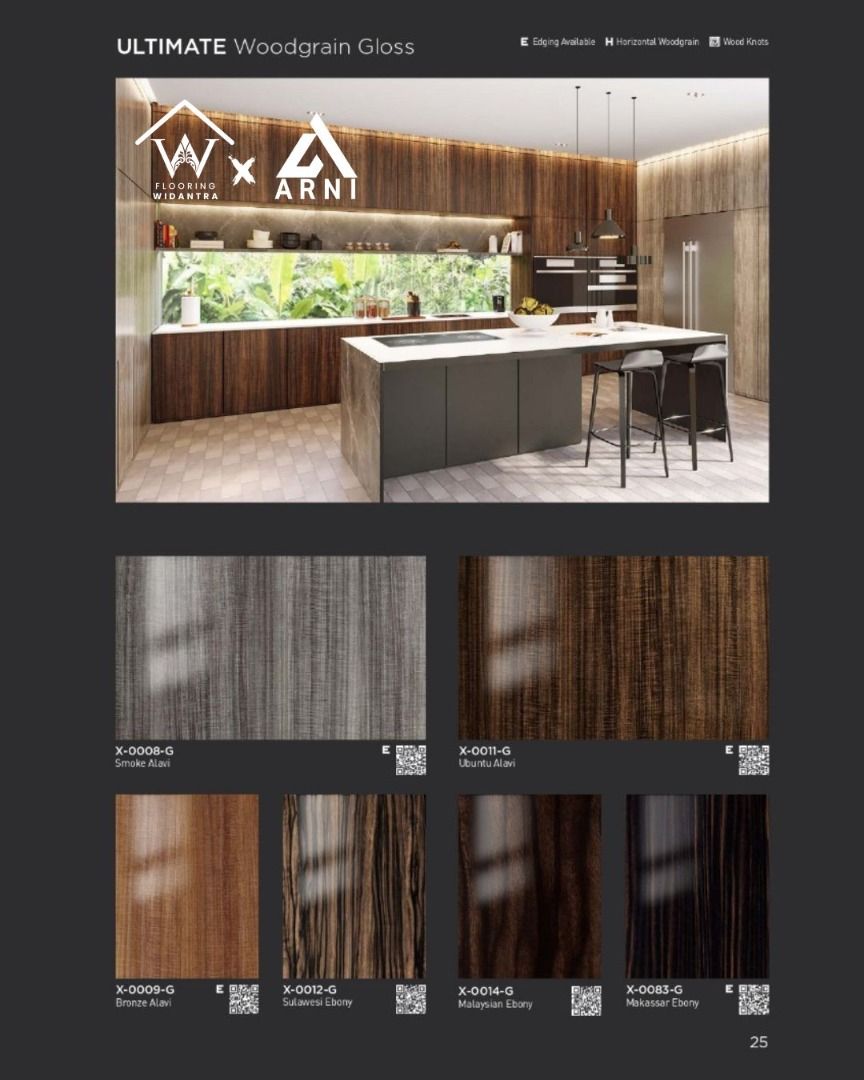HPL Furniture Taco Motif Woodgrain Gloss | Kitchen set | Lemari ...