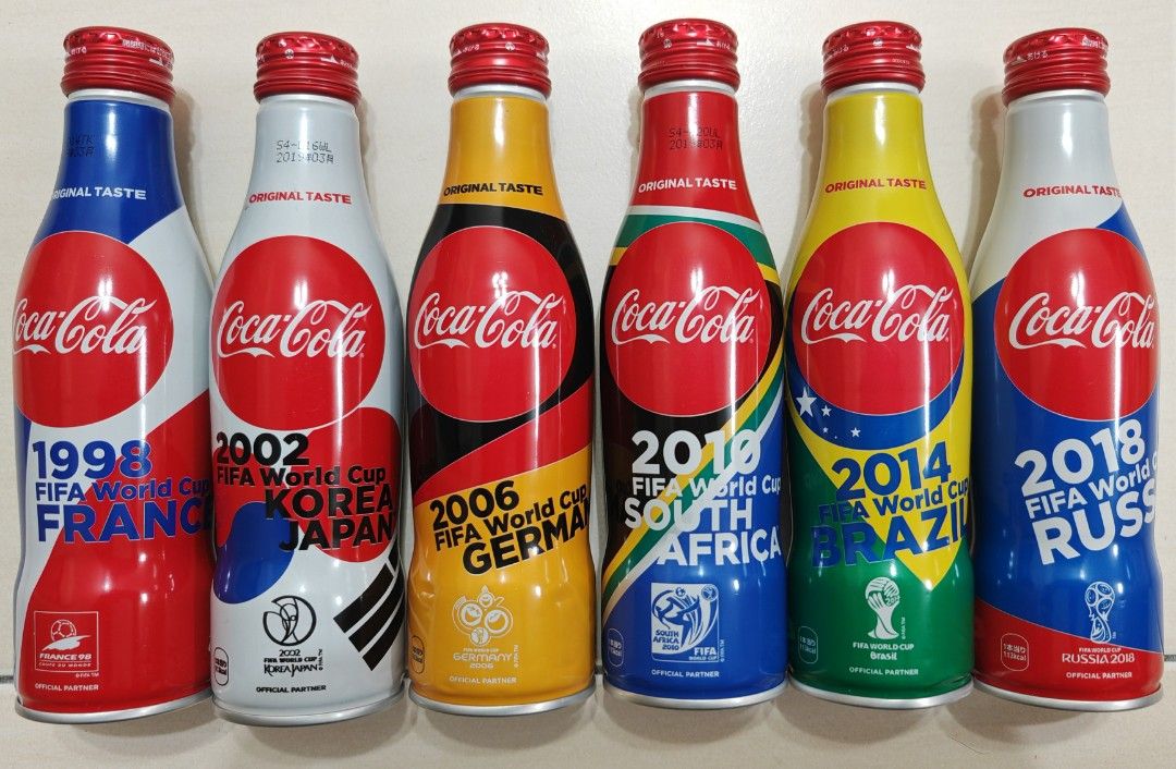 Japan Coca Cola FIFA World Cup Limited Edition Aluminium Bottles Set Of Japan Coca Cola FIFA World Cup Limited Edition Aluminium Bottles Set Of