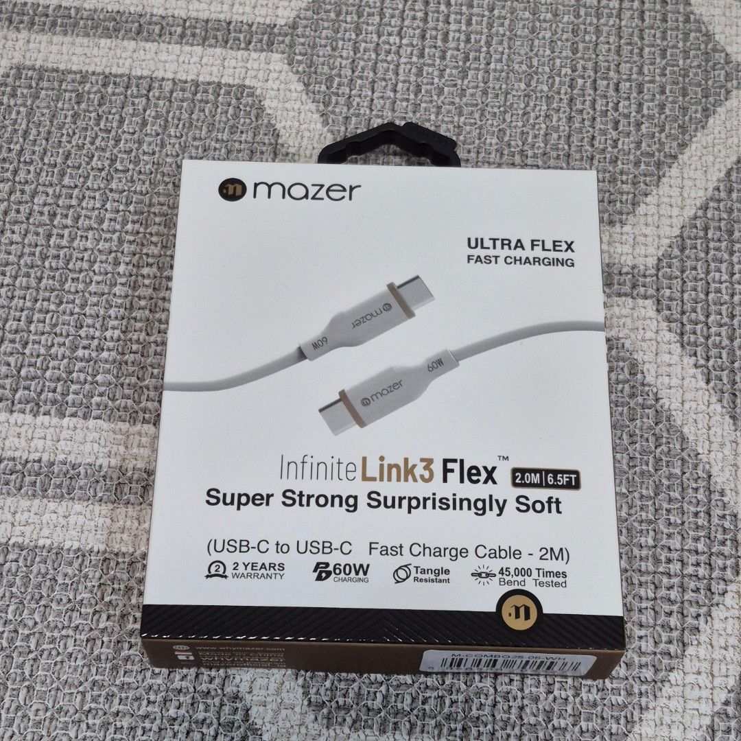 Mazer Infinite Link3 Flex USB-C to USB-C Cable, Mobile Phones & Gadgets ...