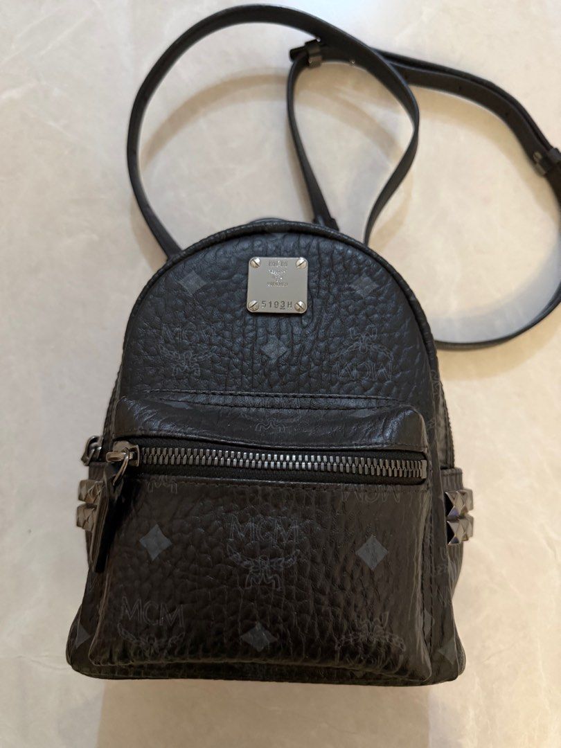 MCM Mini Backpack - Black, Women's Fashion, Bags & Wallets, Backpacks ...