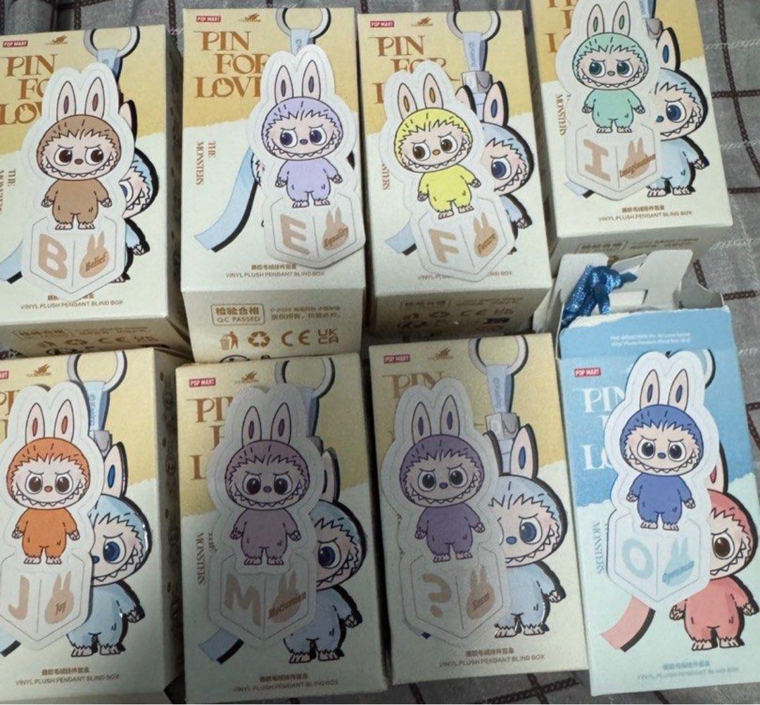 Mini Labubu pin for love Letter B E F I J M ? O, Hobbies & Toys, Toys ...