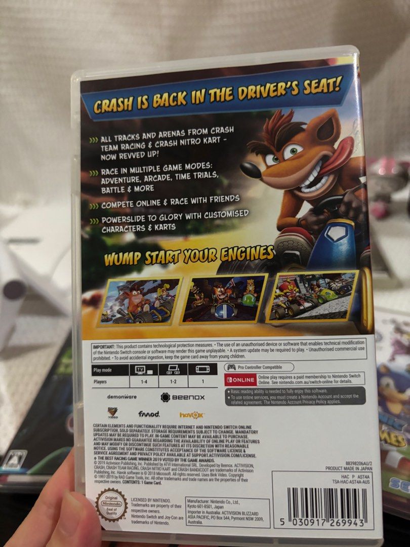 Nintendo Switch Games for Rent - CTR, It Takes Two, Luigi's Mansion 3 ...