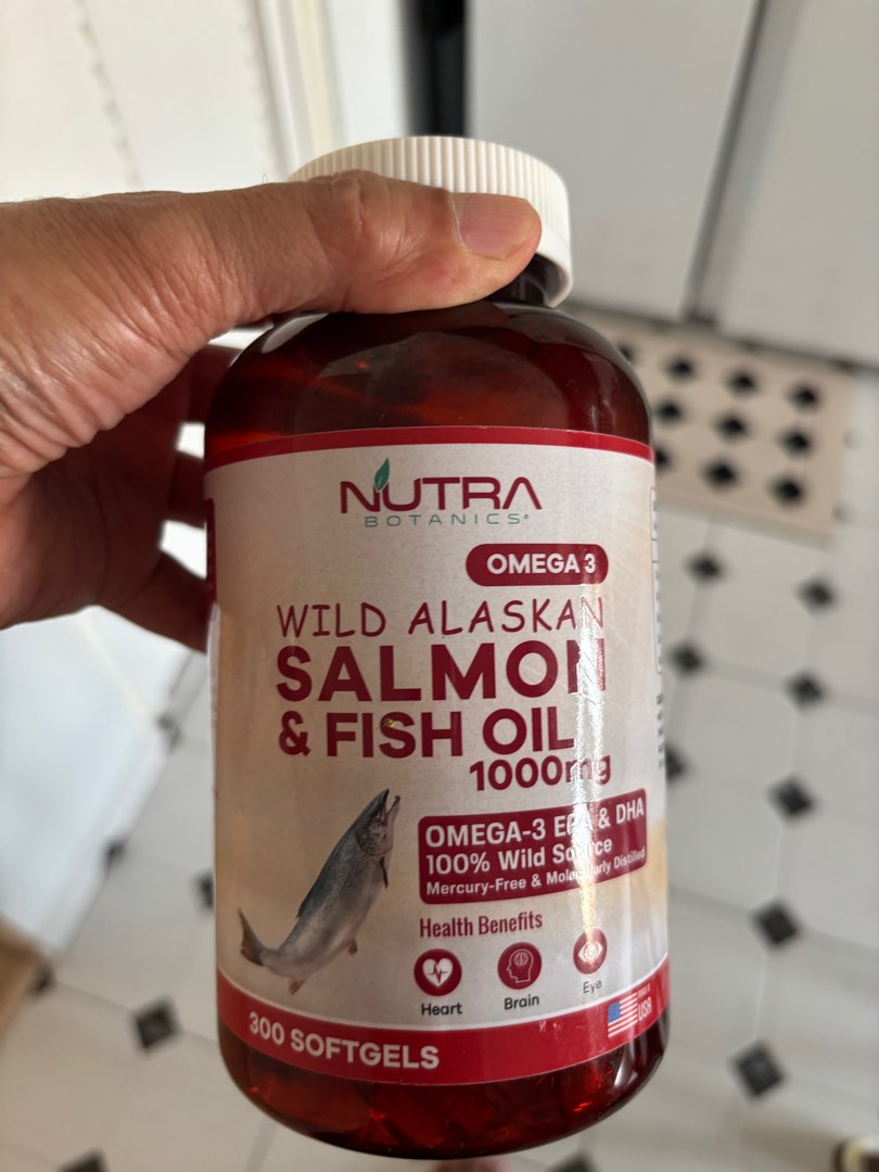 Nutra Botanics Wild Alaskan Salmon & Fish Oil 1000mg, Health ...