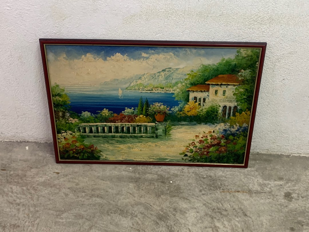 Oil Painting on canvas framed with Original Frame by Italian Artist ...
