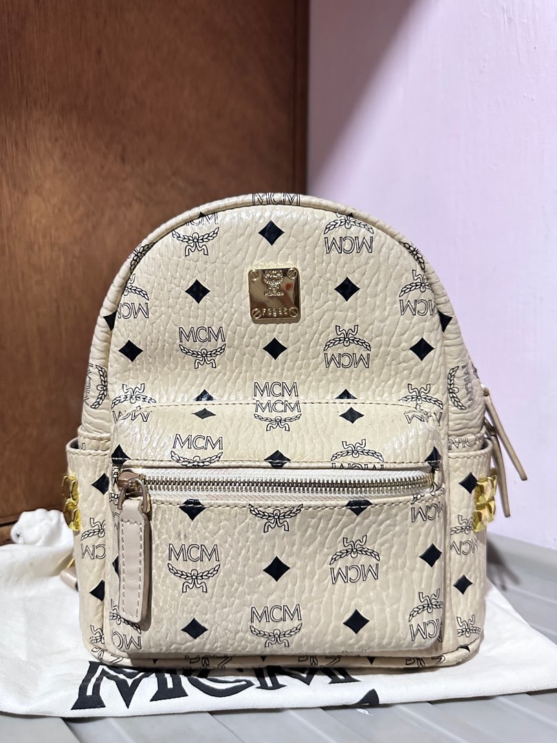 Original MCM Mini Stark Backpack (Visetos), Women's Fashion, Bags ...
