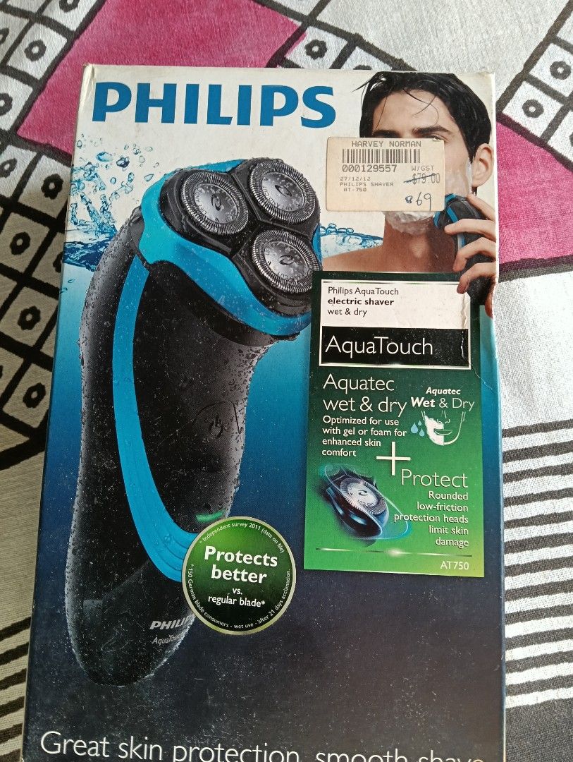 Philips AquaTouch Wet & Dry Electric Shaver, Beauty & Personal Care ...