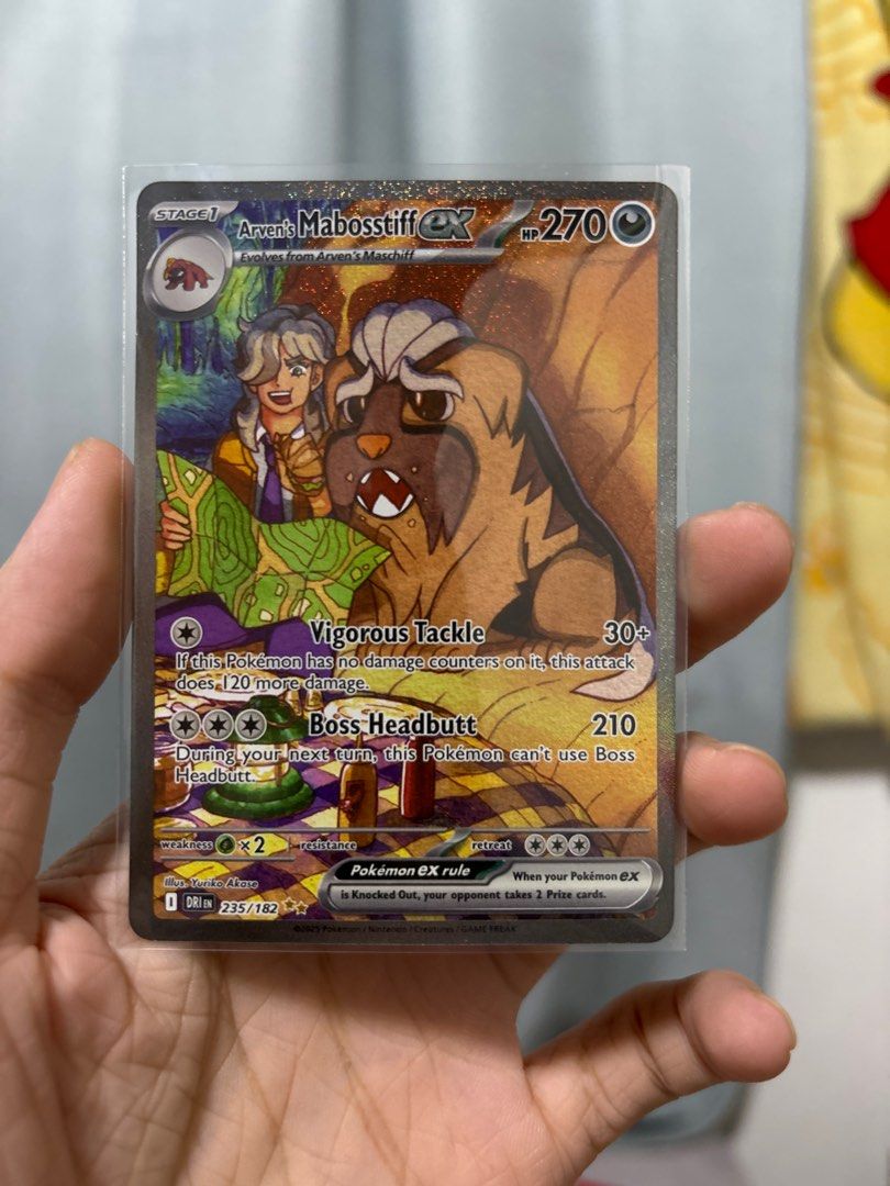 Pokemon Card - Arven's Mabosstiff EX - 235/182, Hobbies & Toys, Toys ...