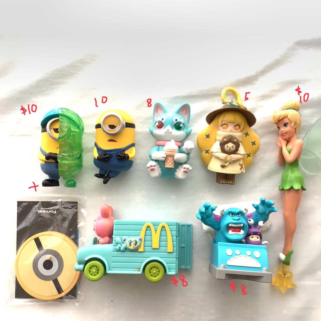 Pop mart minion tinker bell monster u cat figures, 興趣及遊戲, 玩具 & 遊戲類 ...