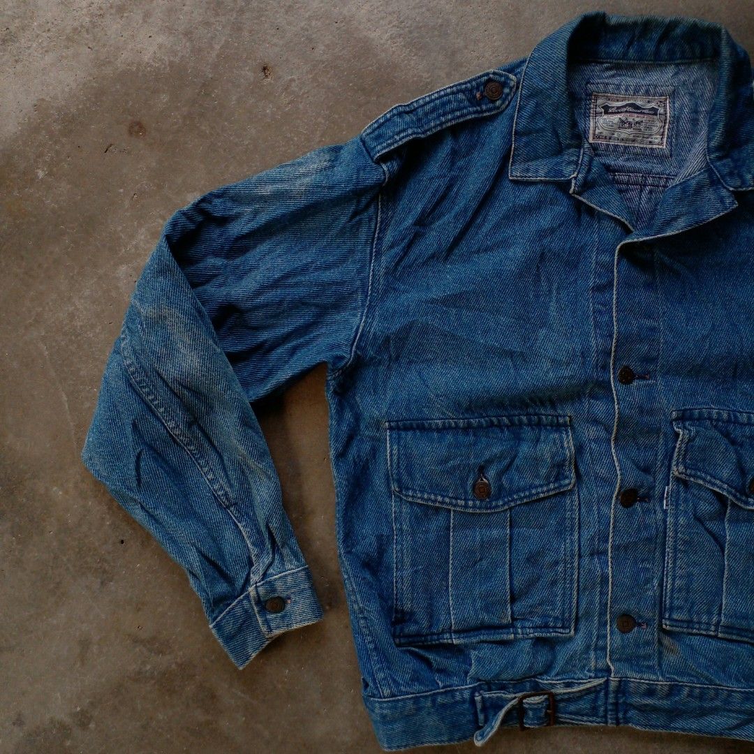 RARE 1980s LEVIS EUROPE " FRENCH WORKWEAR JACKET " WHITE TAB MADE IN UK ...