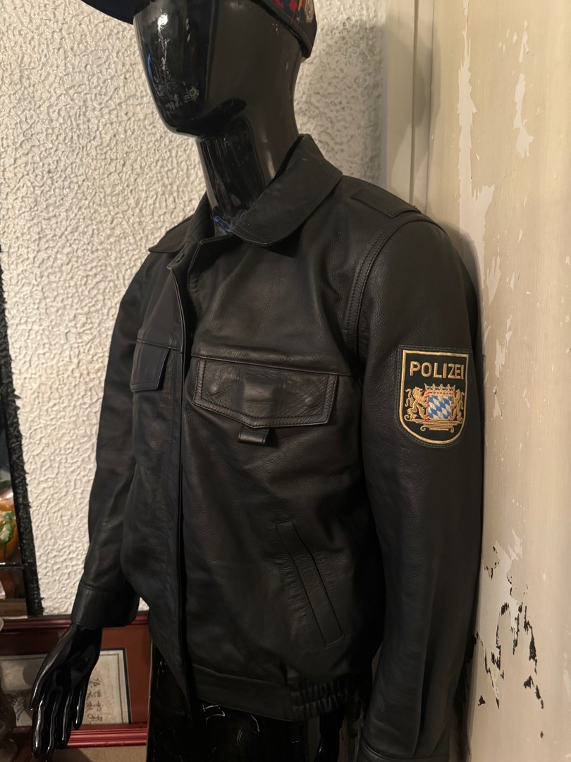 Richa Stradale German police motorcycle leather jacket, Men's Fashion ...