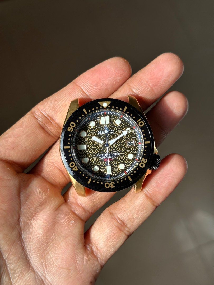 Seiko Mod - Black Gold Automatic Watch, Men's Fashion, Watches ...