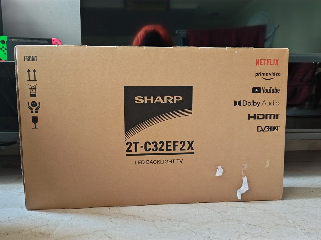 Sharp 32" LED Backlight TV 2T-C32EF2X, TV & Home Appliances, TV ...