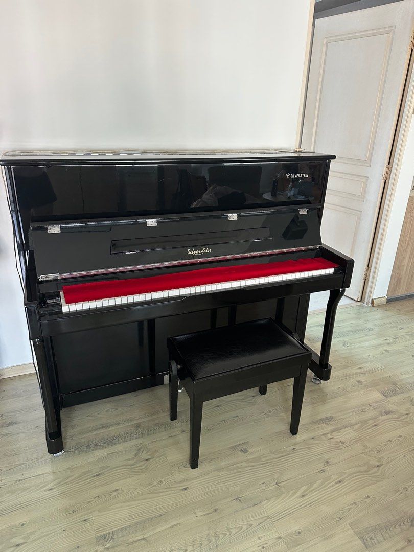 Silverstein Upright Piano with Bench, Hobbies & Toys, Musical ...
