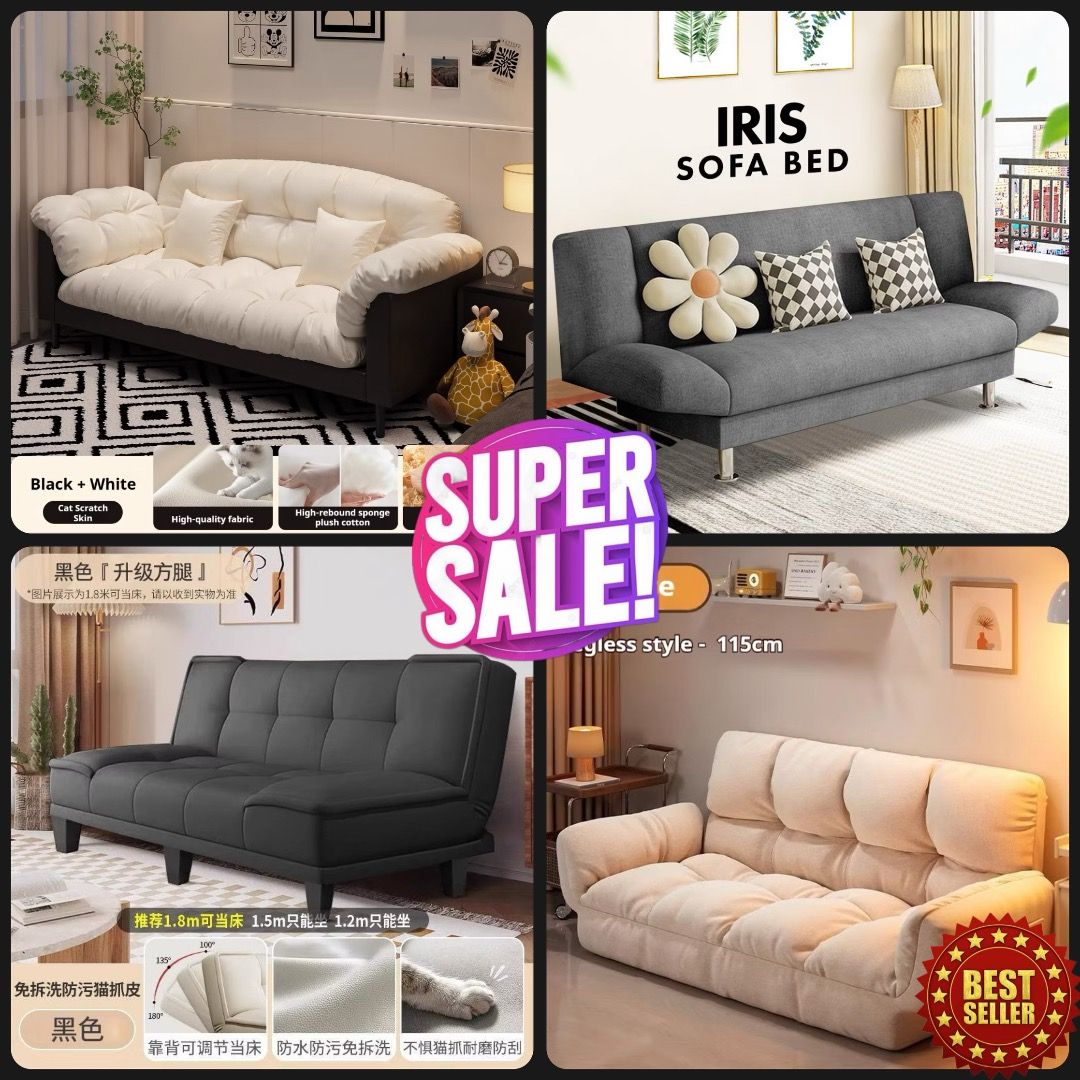 Sofa various Models and Types Foldable Bed Easy to Use 3316, Furniture ...