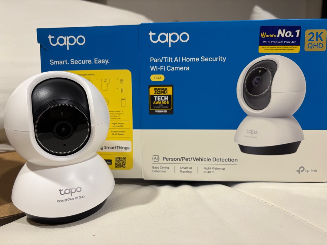 TP-Link Tapo TC72 2K QHD Pan/Tilt AI Home Security Camera, Furniture ...