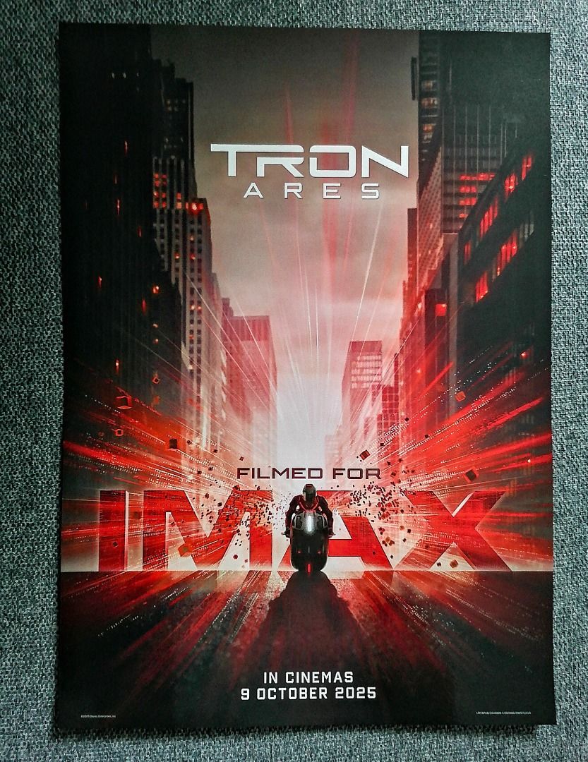 Tron Ares - IMAX Movie Poster, Hobbies & Toys, Collectibles ...