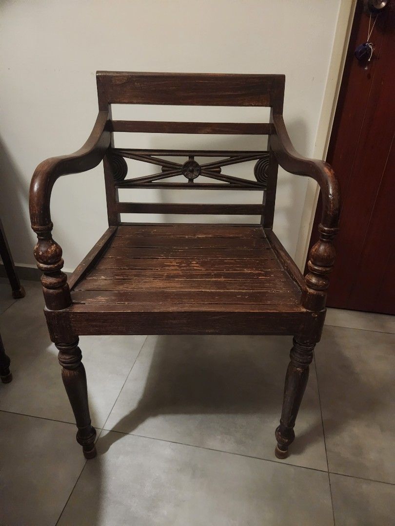 Vintage Wooden Armchair (Set of 4 Available) – Solid, Timeless ...