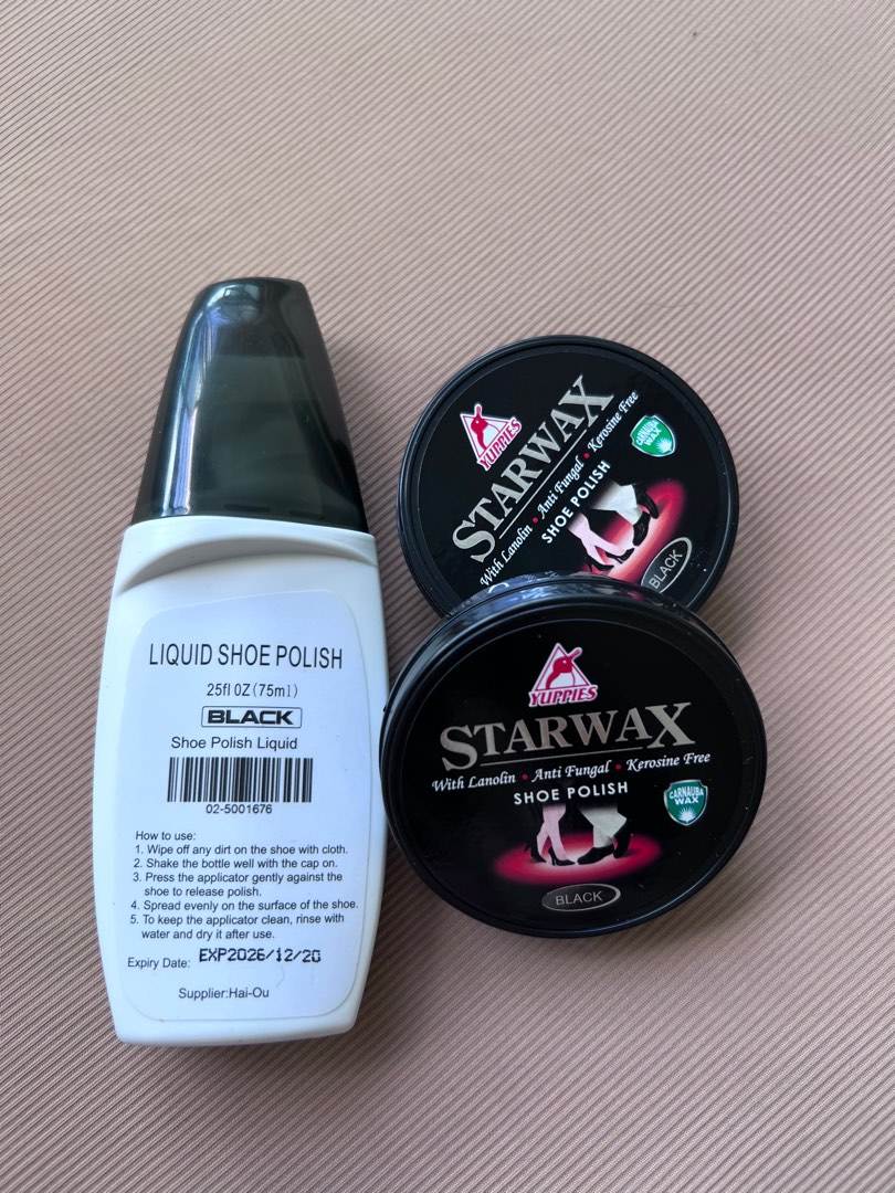 Yuppies Starwax Shoe Polish Set - Black, Men's Fashion, Footwear, Shoe ...
