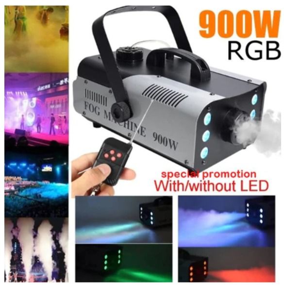 3 in 1 Fog Machine LED Remote Mist Ejector DJ Christmas Party Stage ...