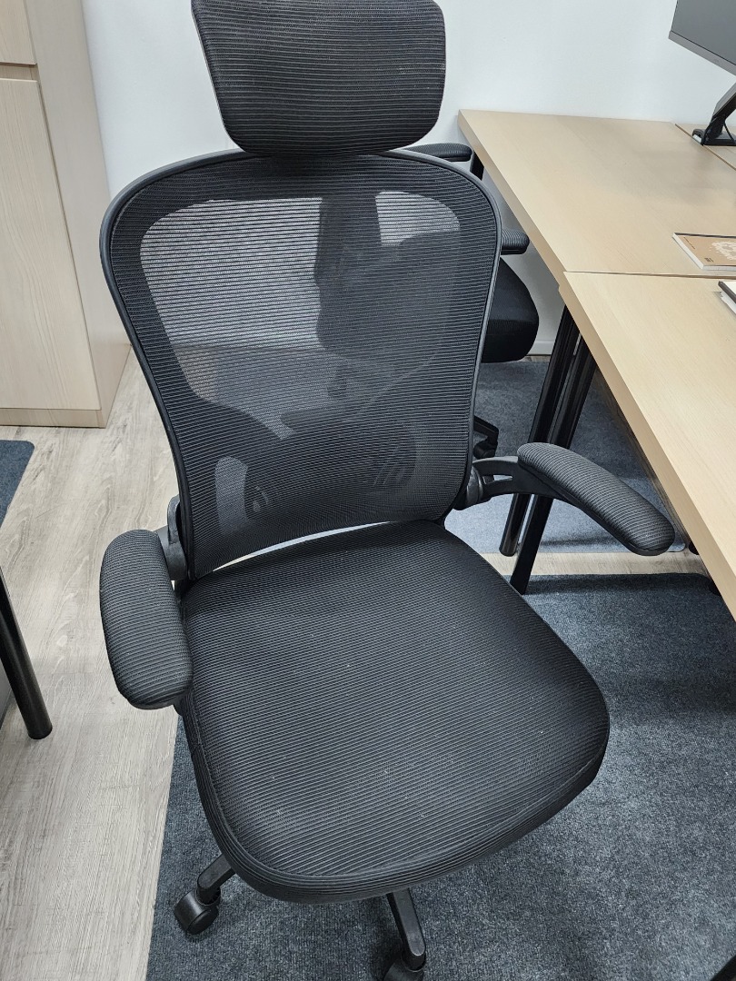 6 High Back Office Chair with Headrest, Furniture & Home Living ...