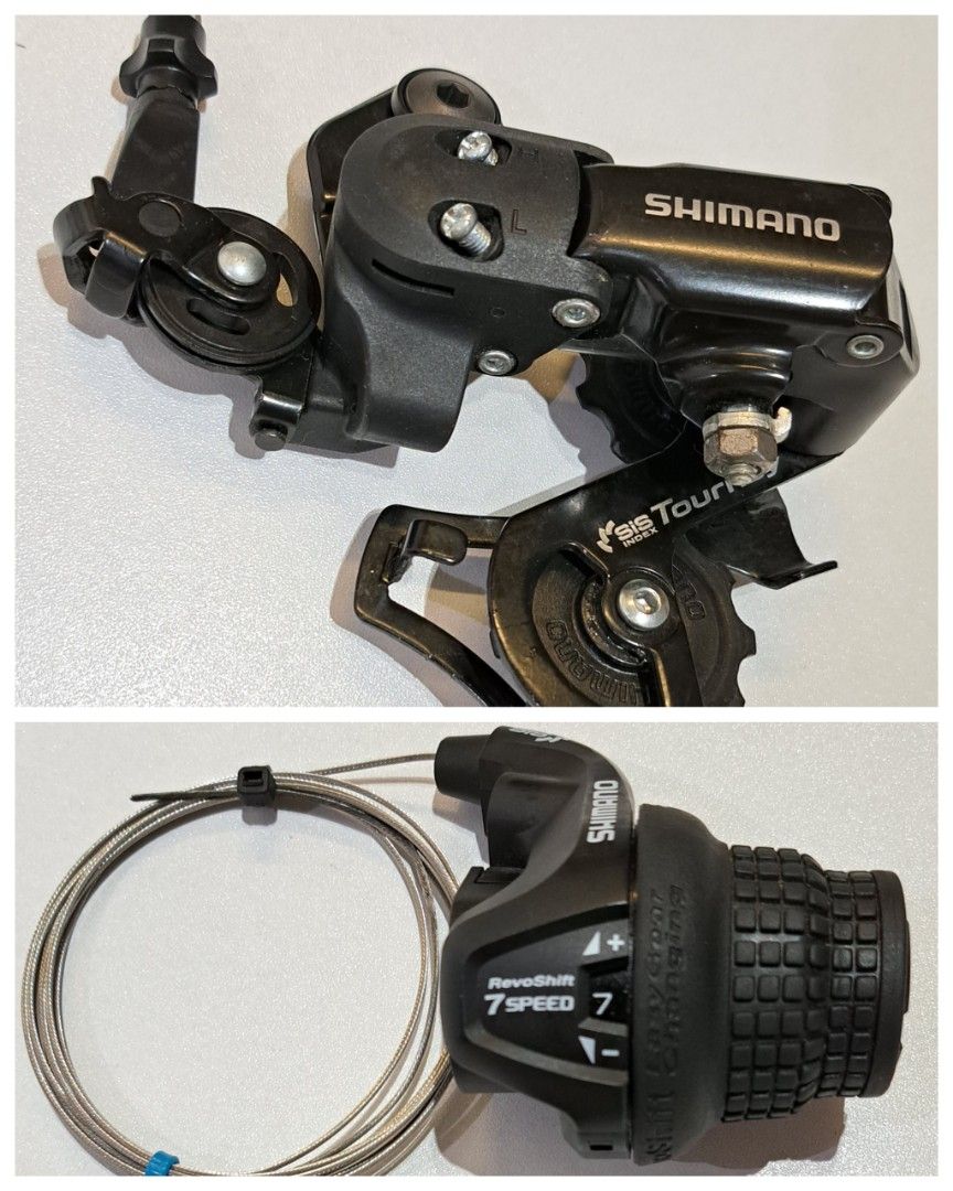 7-Speed Shifter Shimano RevoShift SL-RS25 Twist Grip Shifter + RD-FT35 ...