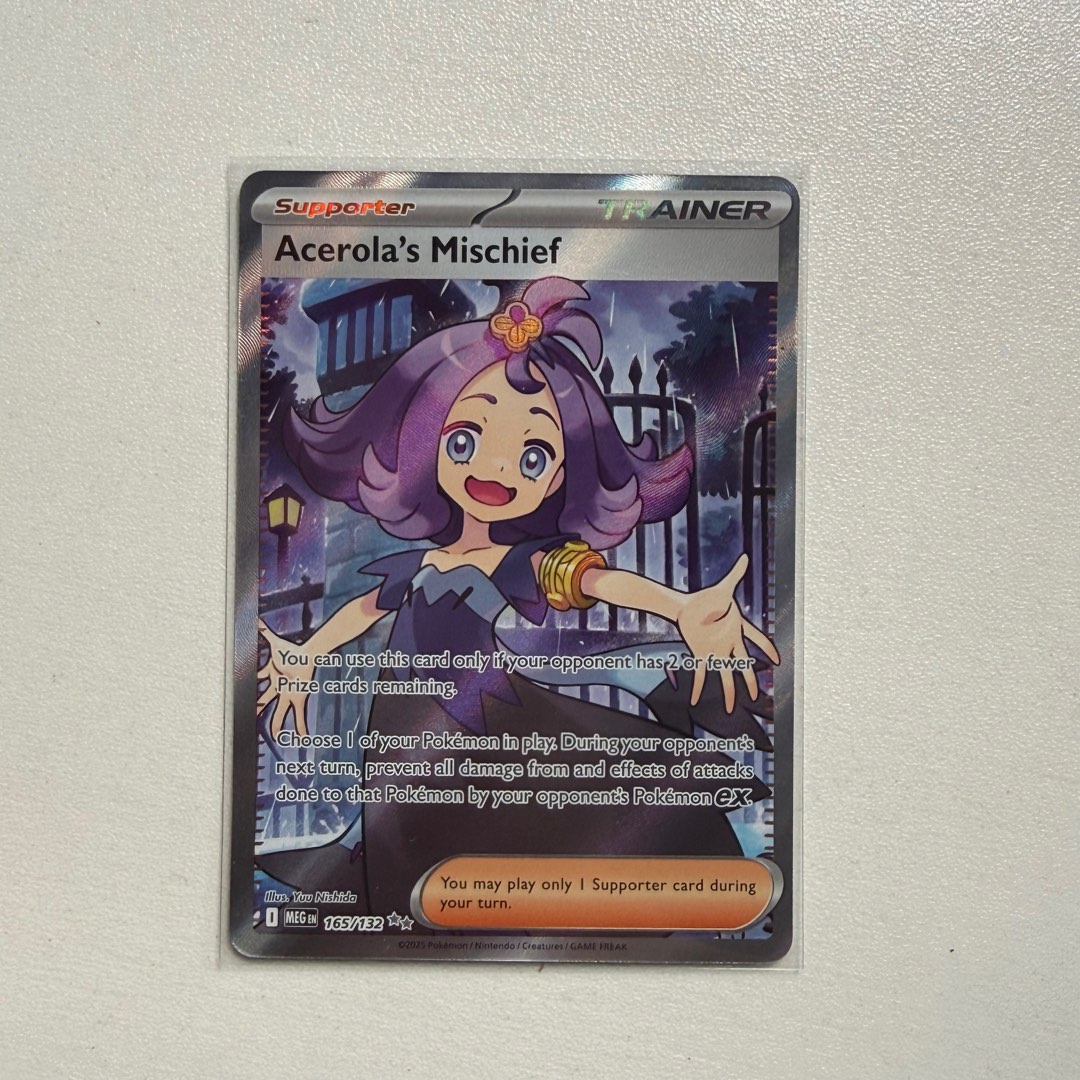 Acerola's Mischief #165 Pokemon Mega Evolution 165/132 Trainer Card ...