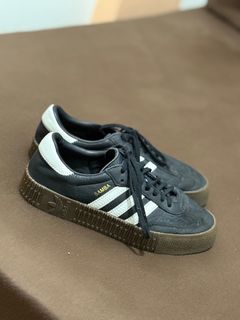 Adidas Samba OG W - Black/Green, Women's Fashion, Footwear, Sneakers on ...