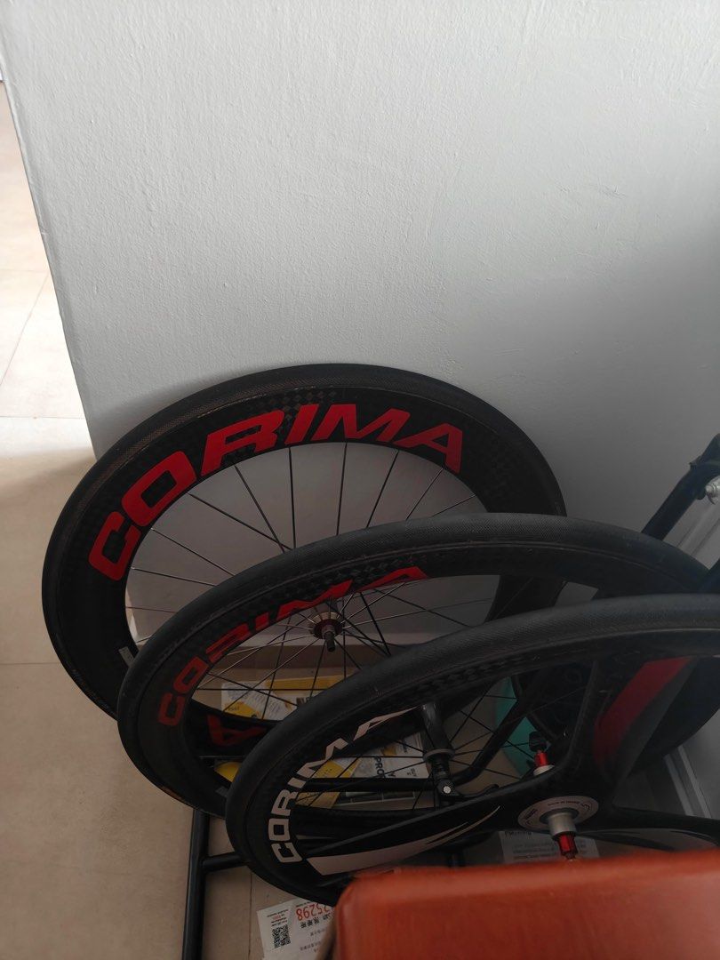 Authentic Corima carbon wheelset Track Fixie Trispoke 3 Spoke Zipp Enve Corima 47 Corima 73 ...