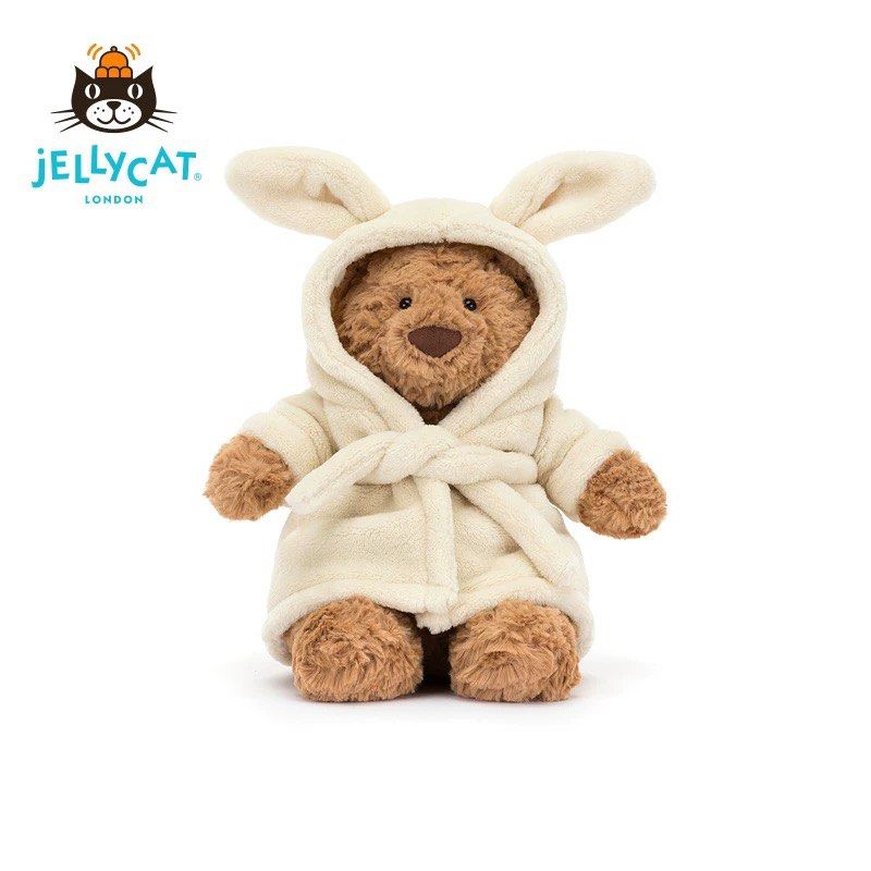 Brand New Jellycat Bartholomew Bear in Bunny Robe, Hobbies & Toys, Toys ...
