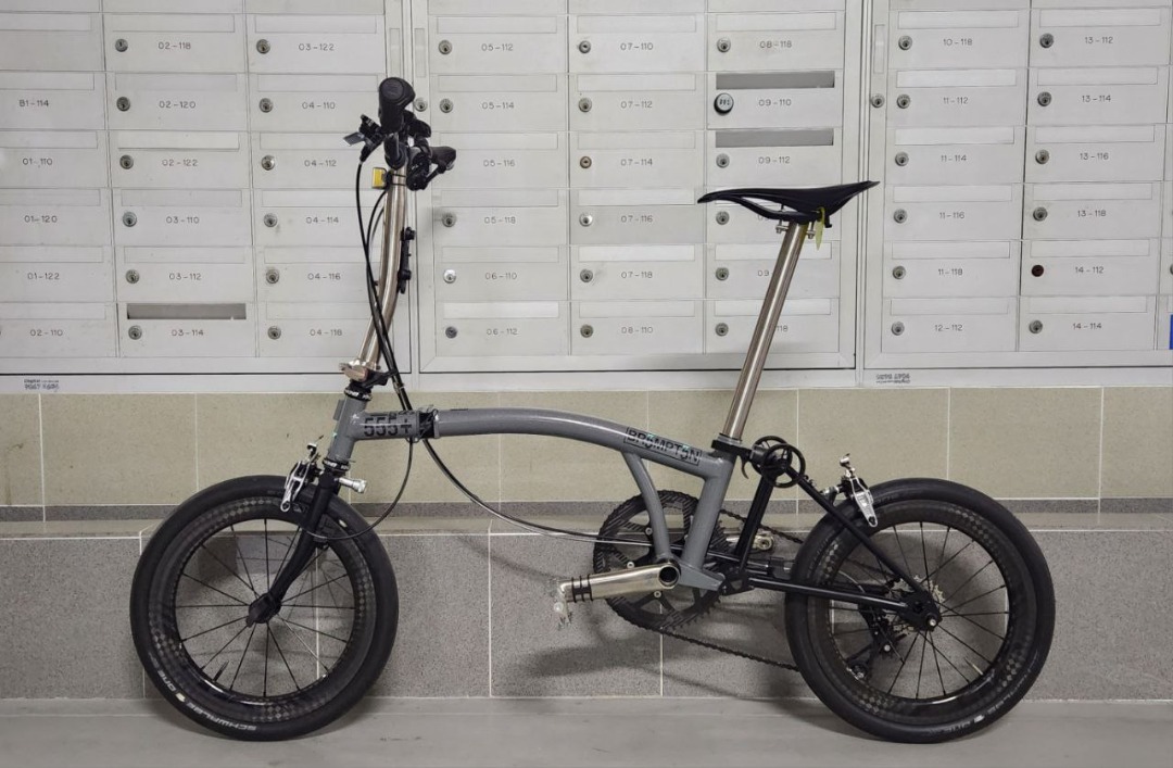 Brompton P Line Storm Grey, Sports Equipment, Bicycles & Parts ...