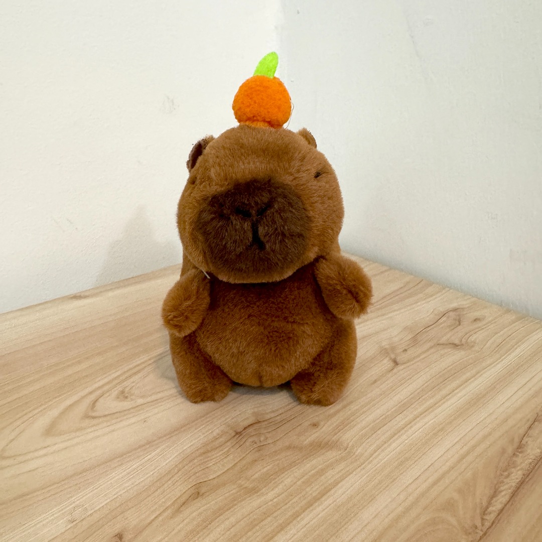 Capybara Soft Toy Plush with Spinning Tail Keychain Bag Charm, Hobbies ...