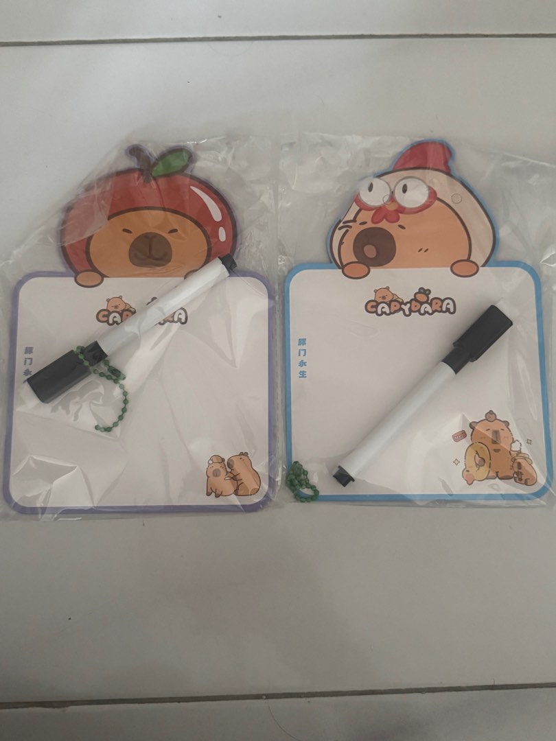 Capybara Whiteboard with Marker, Hobbies & Toys, Stationery & Craft ...