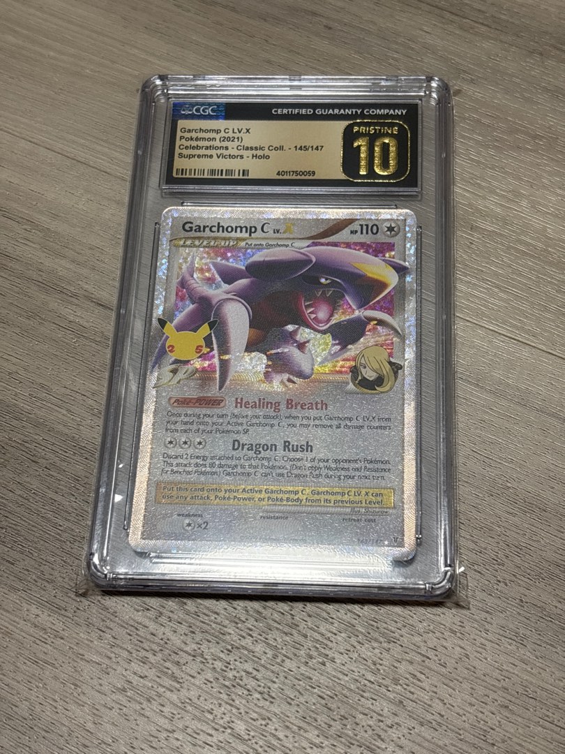 CGC 10 Pristine Garchomp C LV.X Celebrations, Hobbies & Toys, Toys ...
