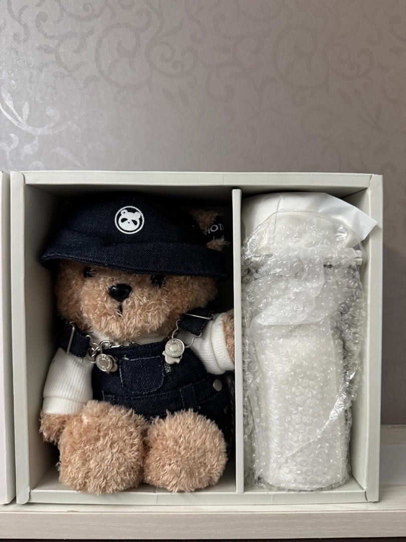 Coffee bean Teddy Bear with Tumbler Set, Hobbies & Toys, Toys & Games ...