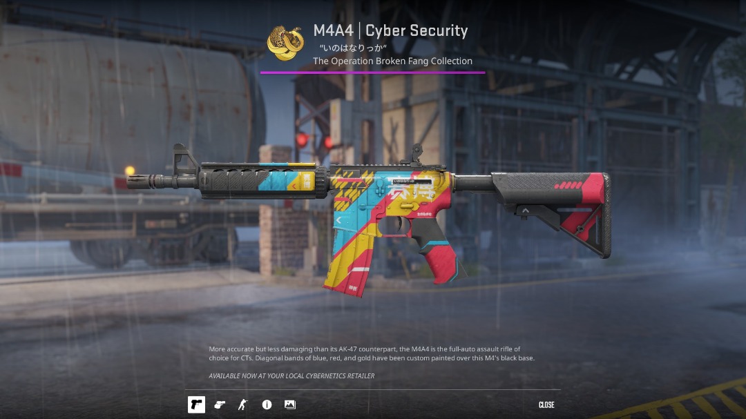 CS2 Counter-Strike 2 M4A4 Cyber Security Field-Tested FT, Video Gaming ...