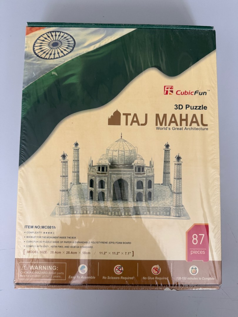 CubicFun 3D Taj Mahal Puzzle - 87 Pieces, Hobbies & Toys, Toys & Games ...