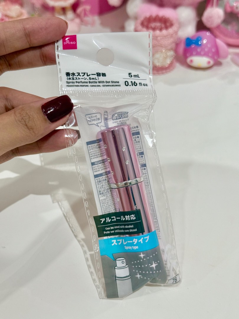 Daiso Spray Perfume Bottle with rhinestone 5ml, Beauty & Personal Care ...