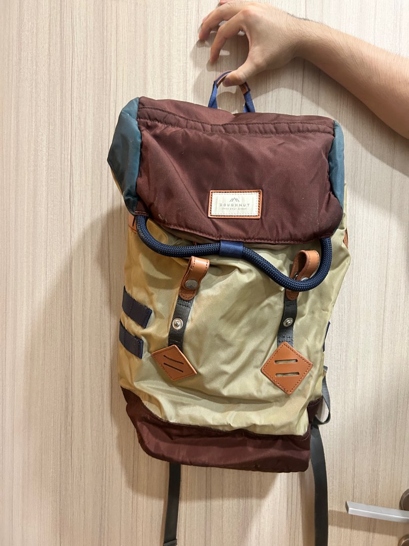 Doughnut Backpack - Brown/Beige, Women's Fashion, Bags & Wallets ...