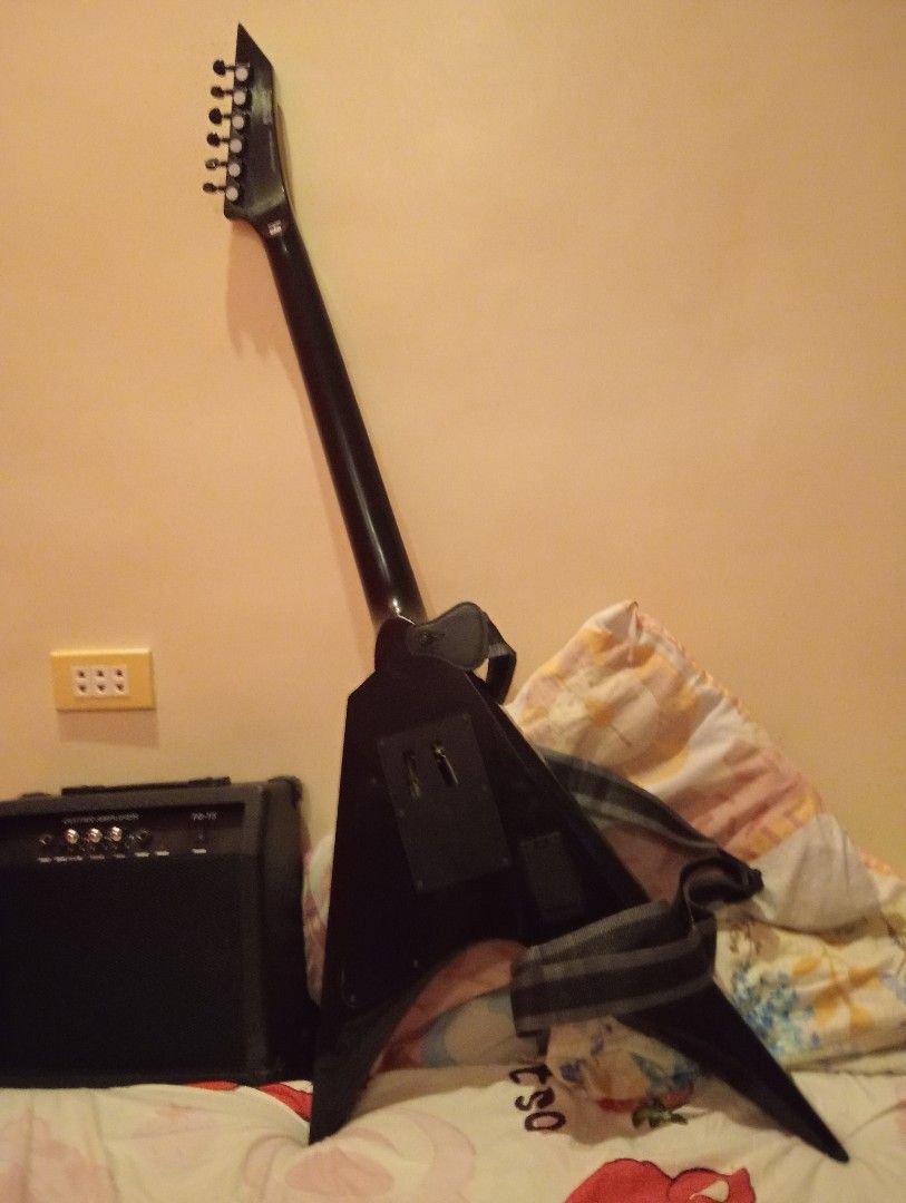 ESP Electric Guitar flying v, Hobbies & Toys, Music & Media, Musical ...