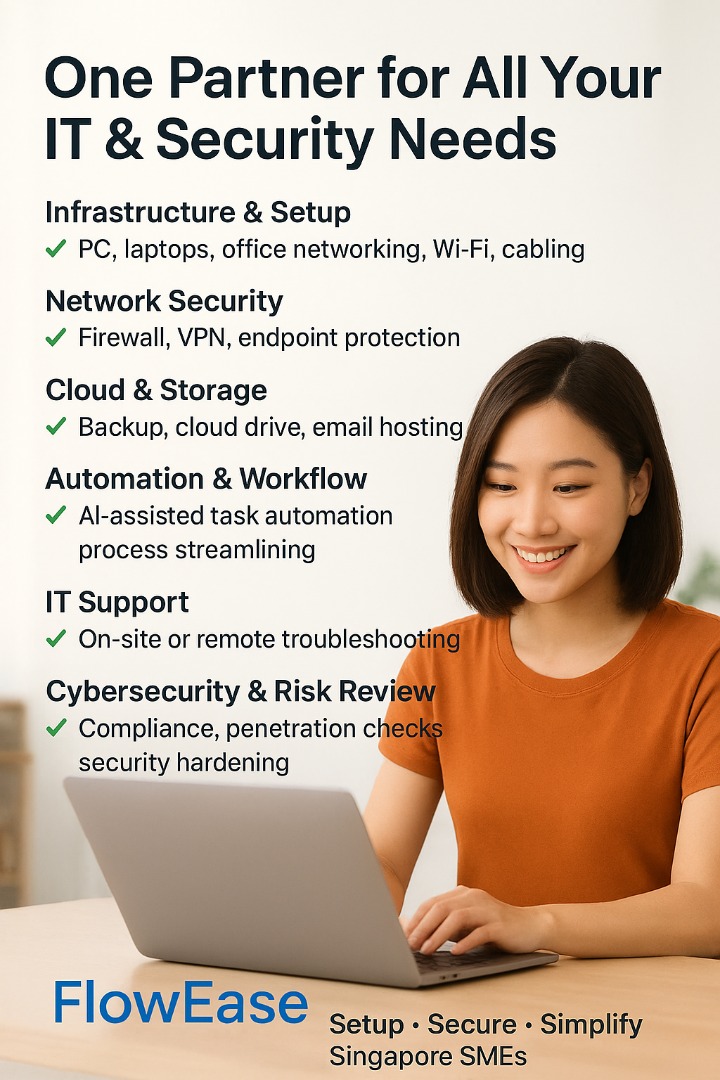 FlowEase All-in-One IT Setup & Cybersecurity for SMEs | Full Office ...